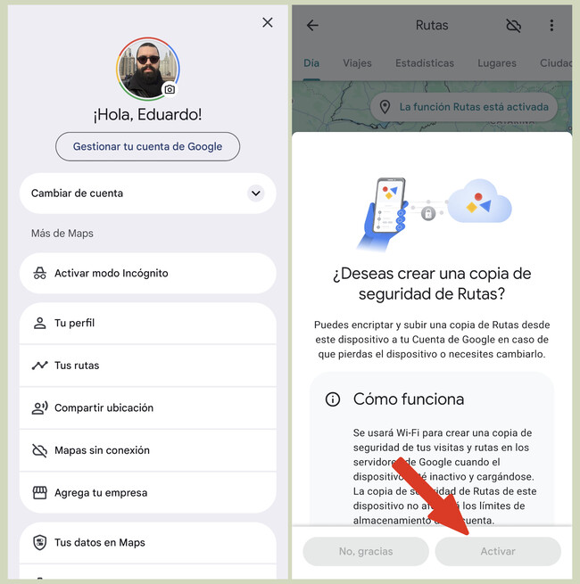 Cambié de móvil y casi pierdo todas mis rutas en Google Maps. Hay una ...