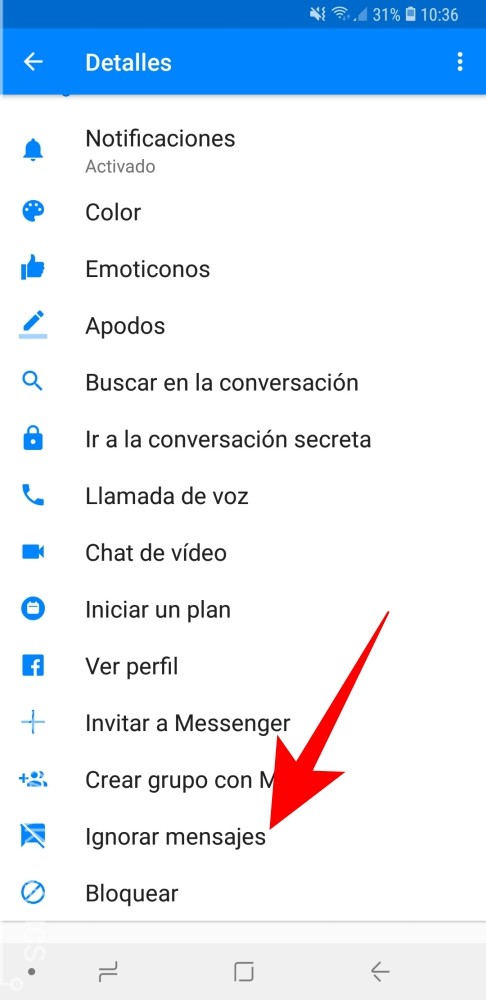 Cómo ignorar a alguien en Facebook Messenger