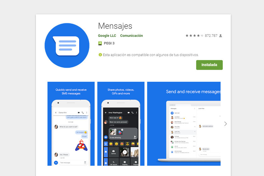 Mensajes de Android ahora se llama Mensajes, a secas