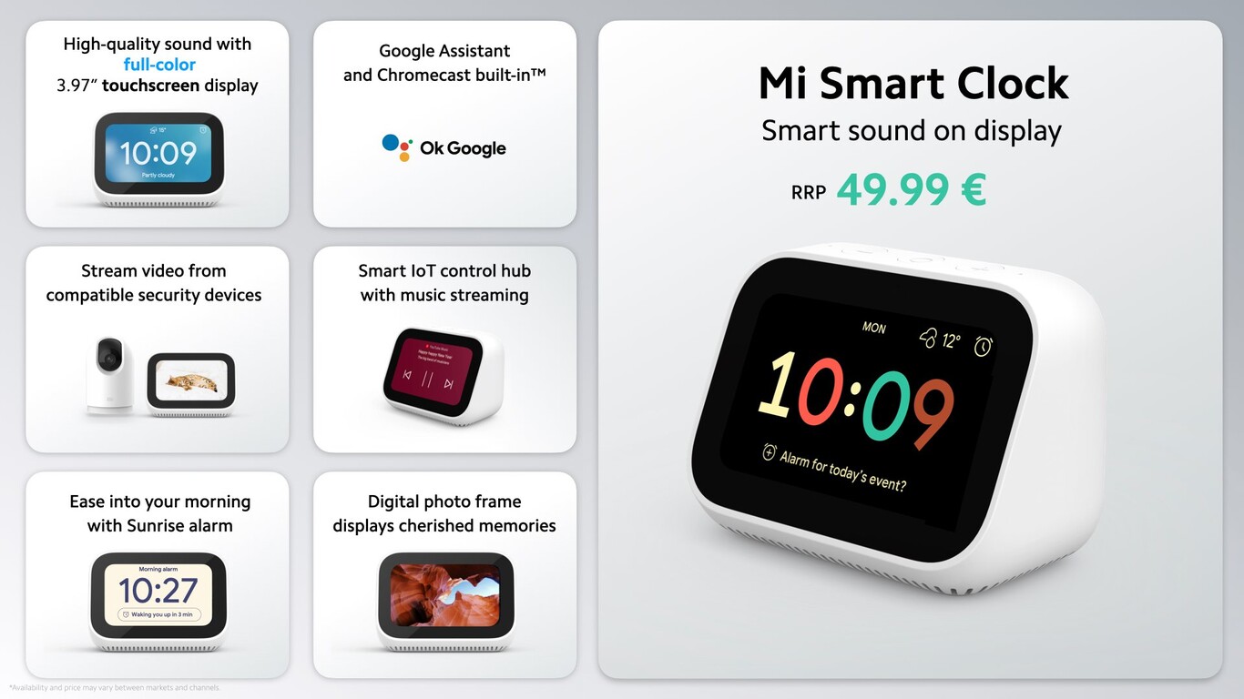 Nuevo Xiaomi Mi Smart Clock: características, precio y ficha técnica