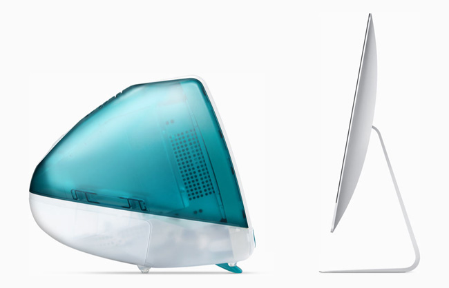 Entonces y ahora, Apple compara el nuevo iMac con el original de 1998