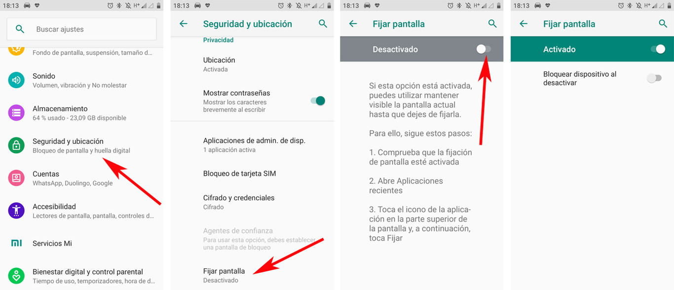 'Fijar pantalla' en Android: qué es, para qué sirve y cómo activarla