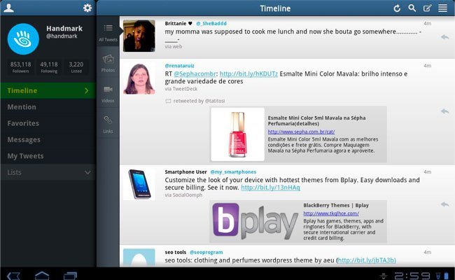 Las cinco mejores aplicaciones para seguir tus redes sociales en Honeycomb