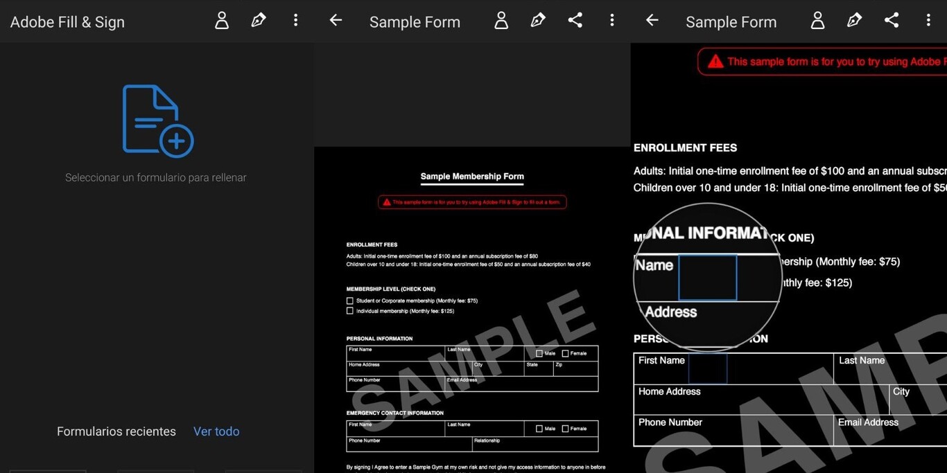 Cómo rellenar formularios y documentos PDF desde el móvil o tablet
