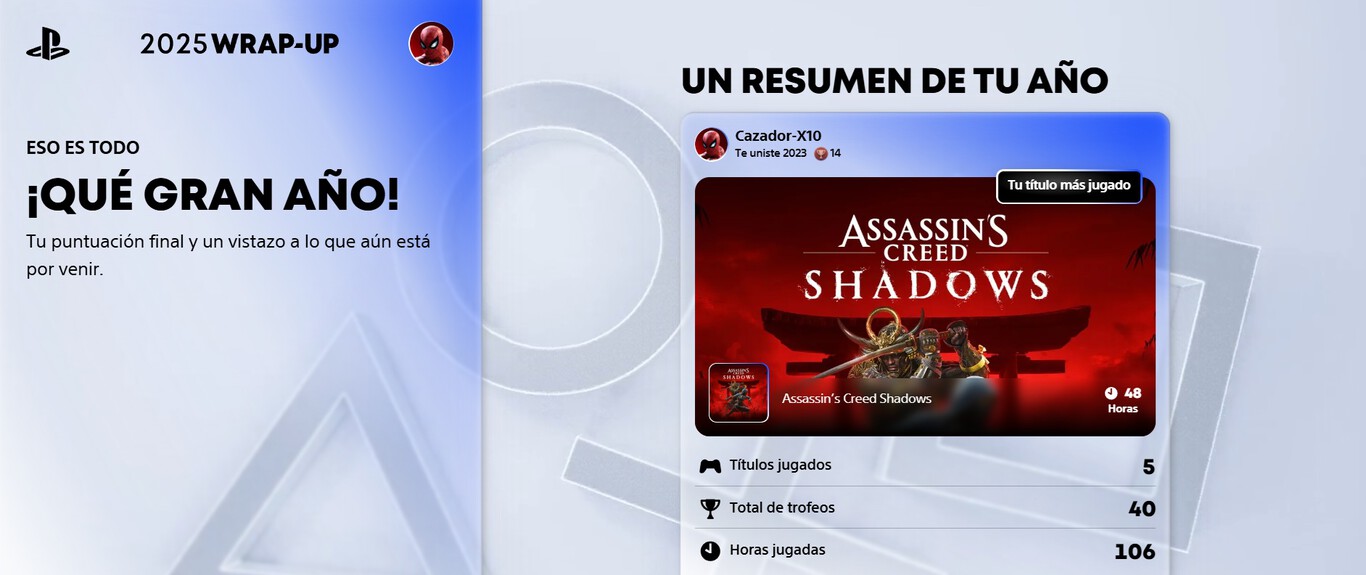 PlayStation Wrap-Up 2025: ya puedes ver todo lo que jugaste este año en PS4 y PS5. Consigue un ...