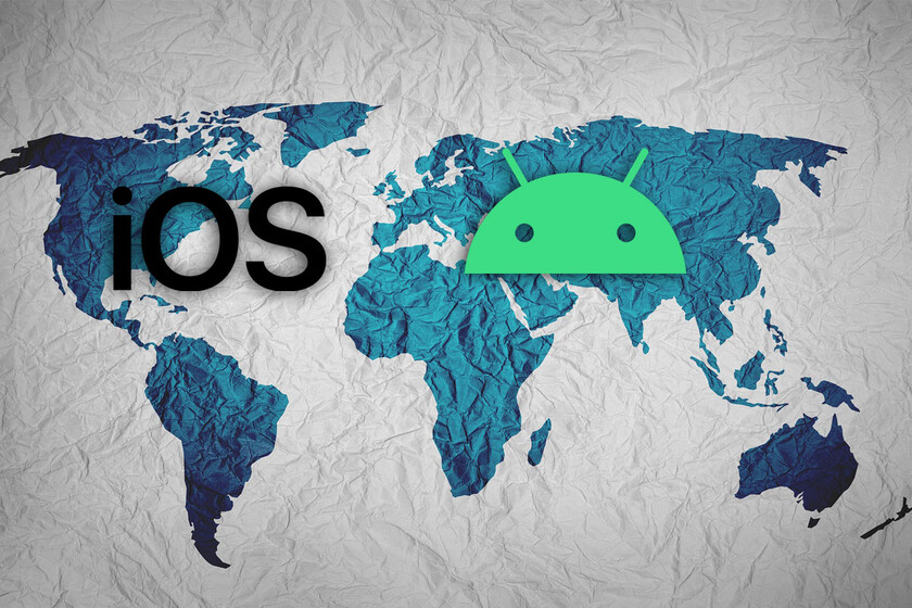 El mapa que muestra si se usa más Android o iOS: así queda el reparto de sistemas operativos ...