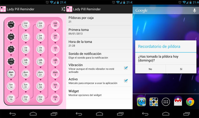 Lady Pill Reminder te ayuda a controlar la toma de la píldora ...