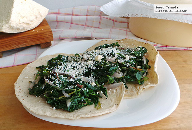 Tacos de quintoniles. Receta