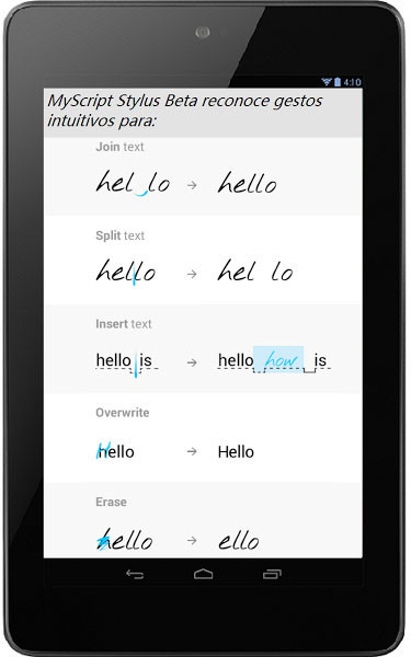 MyScript Stylus, un teclado de escritura manual para Android