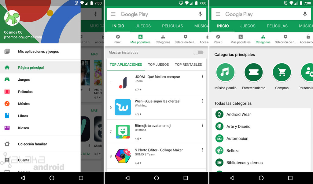 Probamos el nuevo rediseño de Google Play Store