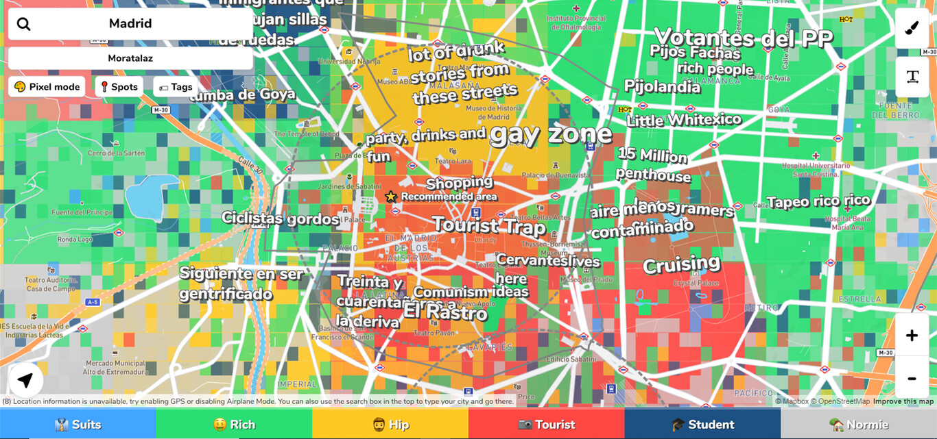 Este mapa permite a la gente describir los barrios de su ciudad con sus ...
