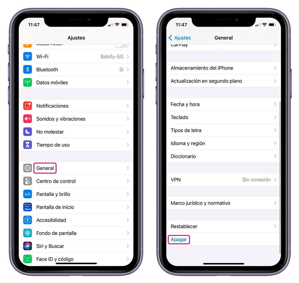 Cómo apagar un iPhone 14