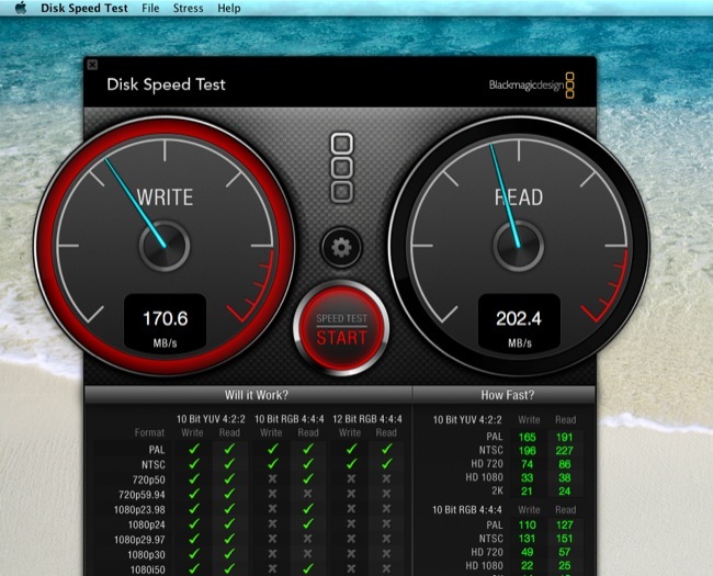 Blackmagic Disk Speed, comprueba la capacidad de edición de vídeo, y ...