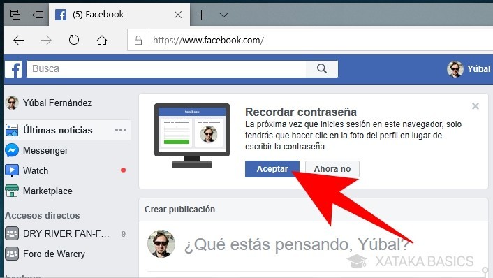 Facebook: cómo iniciar sesión sin escribir la contraseña