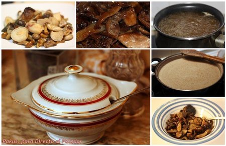 Crema de hongos casera. Receta