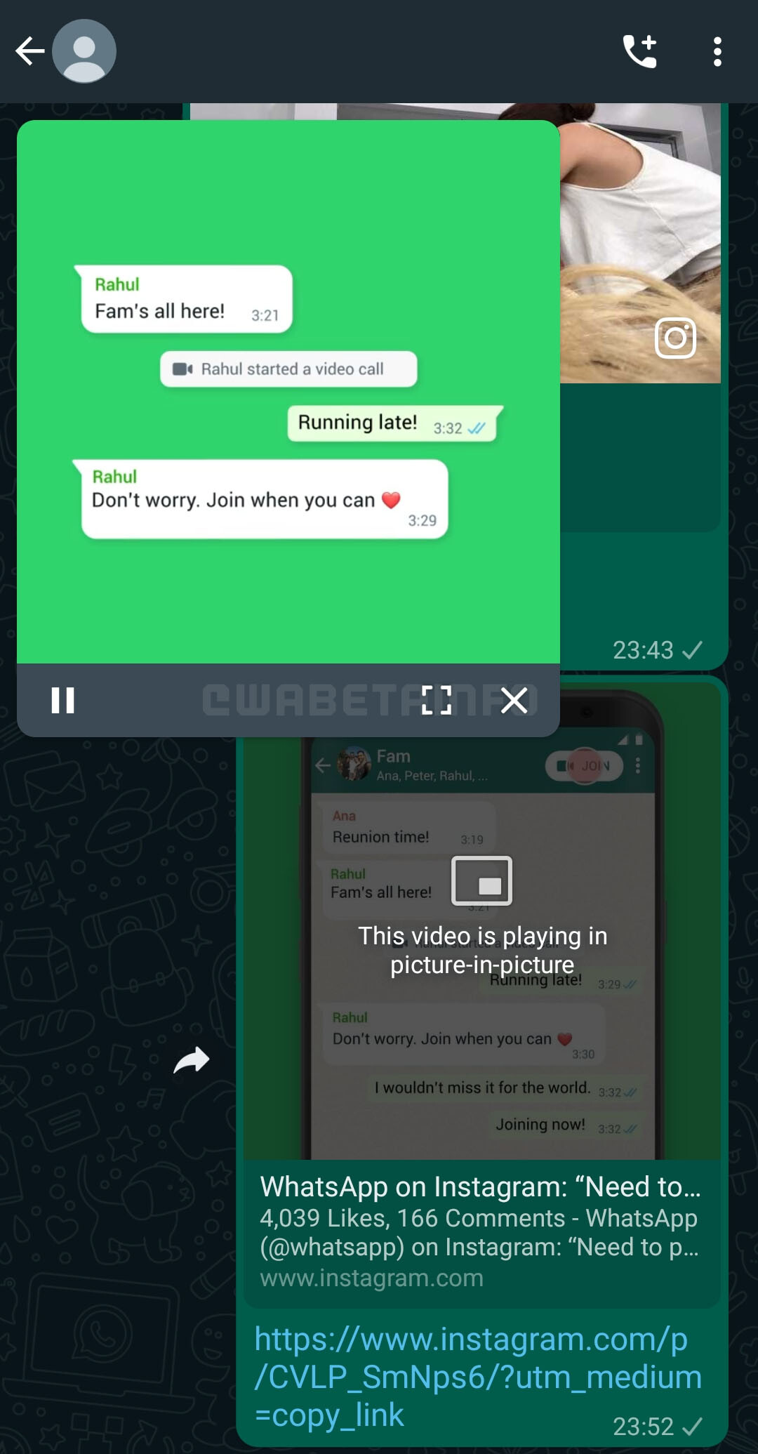 WhatsApp Beta para Android está mejorando su modo PiP: así es su nueva ...
