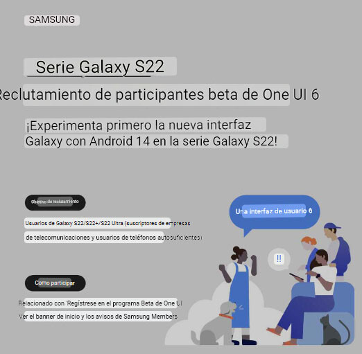 Los Samsung Galaxy S22 empiezan a recibir la beta de Android 14 con One UI 6.0