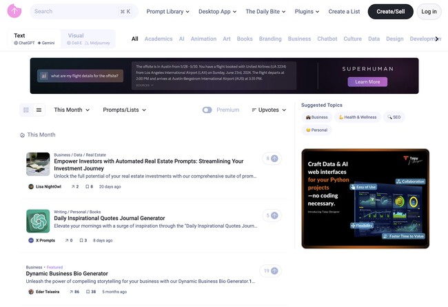 Páginas de prompts: 16 webs y comunidades gratis para encontrar ideas ...