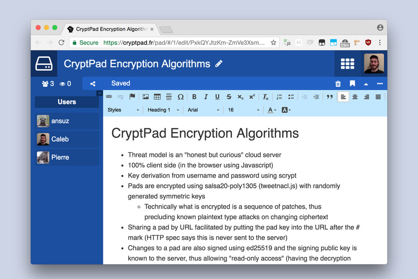 CryptPad: una alternativa a Google Docs open source y cifrada