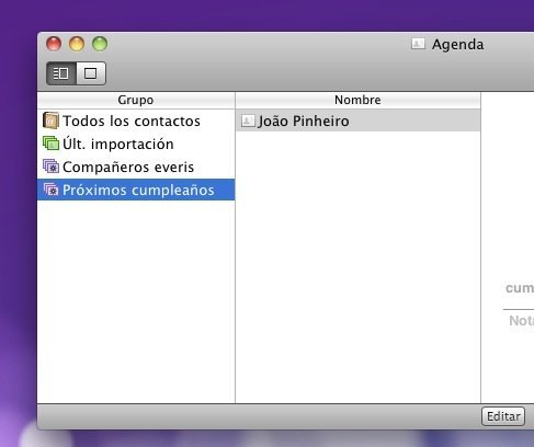 Agenda de Mac OS X: Qué son y cómo utilizar los "grupos inteligentes"