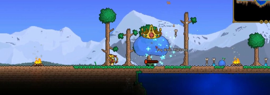Cómo invocar y derrotar al Rey Slime en Terraria - Terraria - 3DJuegos