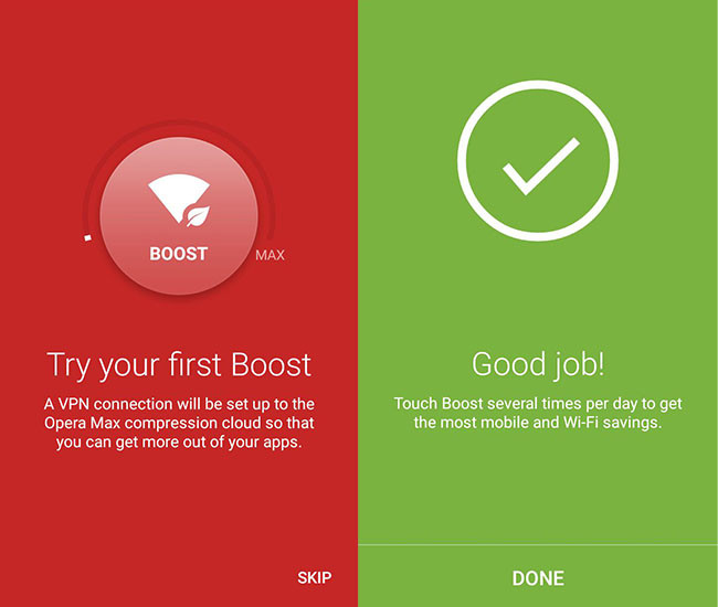 Opera Max y su botón de "Boost": ¿se ha pasado Opera al lado oscuro?