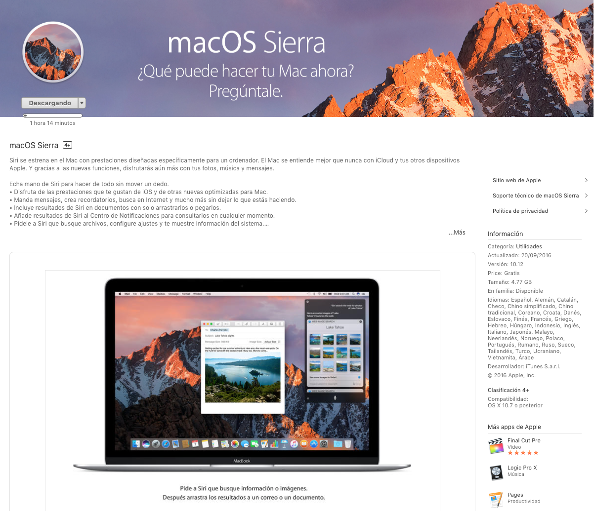 MacOS Sierra ya está aquí: cómo instalarlo y cuáles son sus principales ...