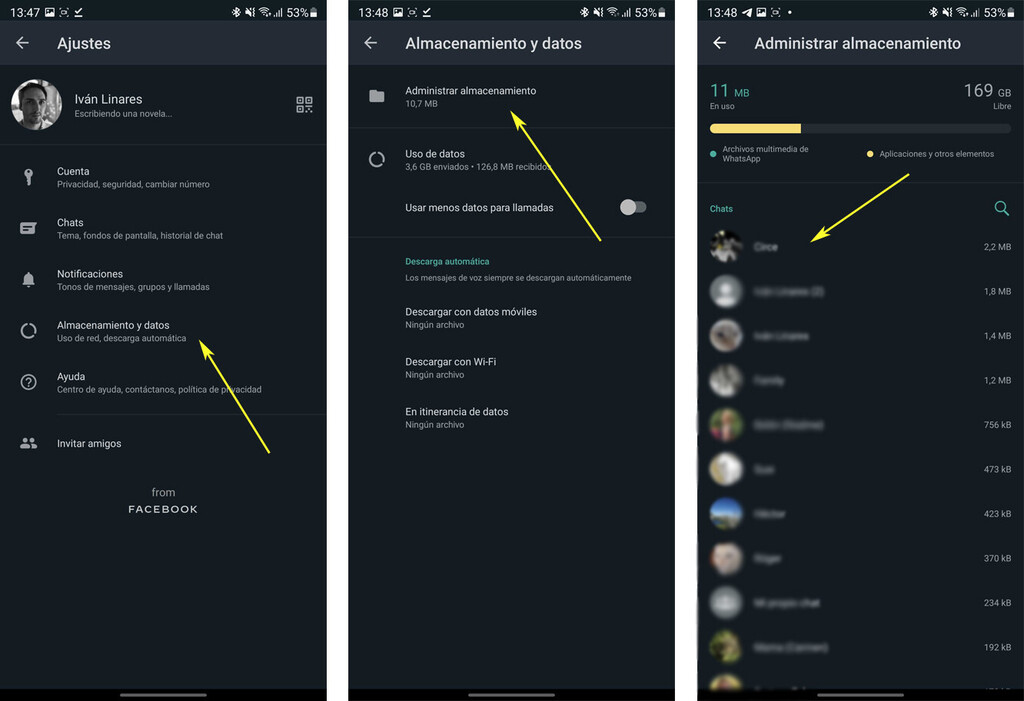 WhatsApp: así puedes saber con qué persona hablas más