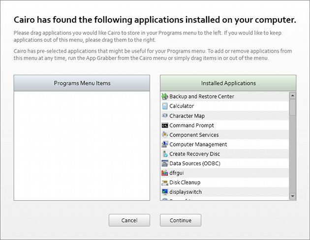 Cairo, un entorno de escritorio para personalizar Windows