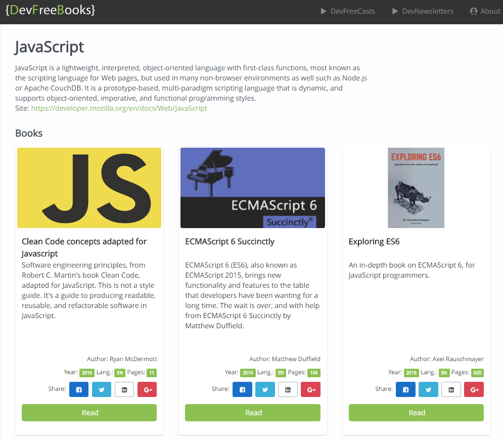 En esta web puedes leer o descargar una amplia colección de libros gratuitos para desarrolladores