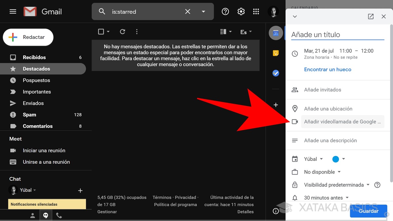 Cómo utilizar Google Meet desde Gmail