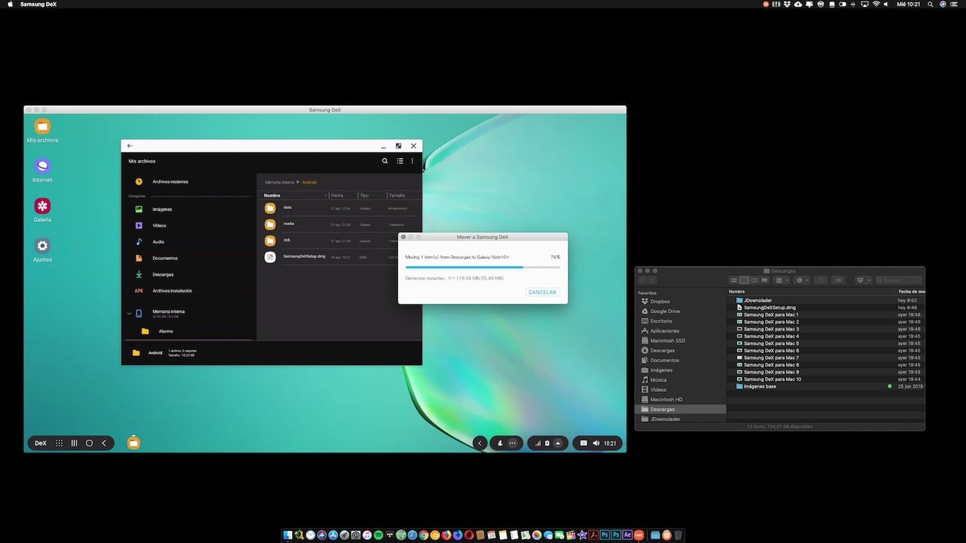 Probamos Samsung Dex: así es usar el Samsung Galaxy Note 10 en PC y en Mac