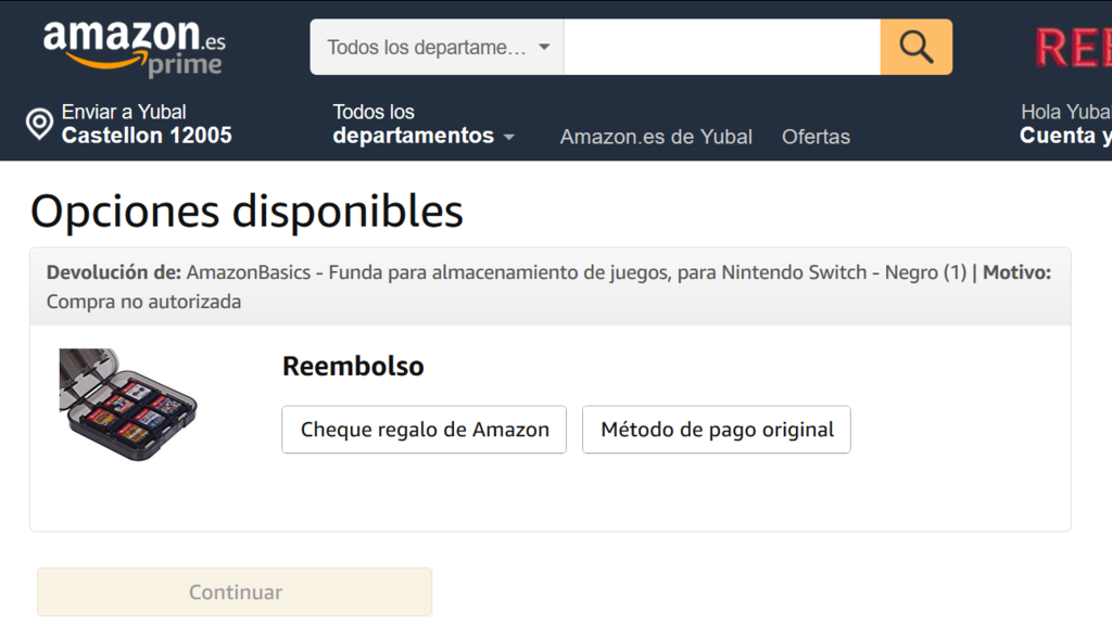Cómo devolver un producto a Amazon