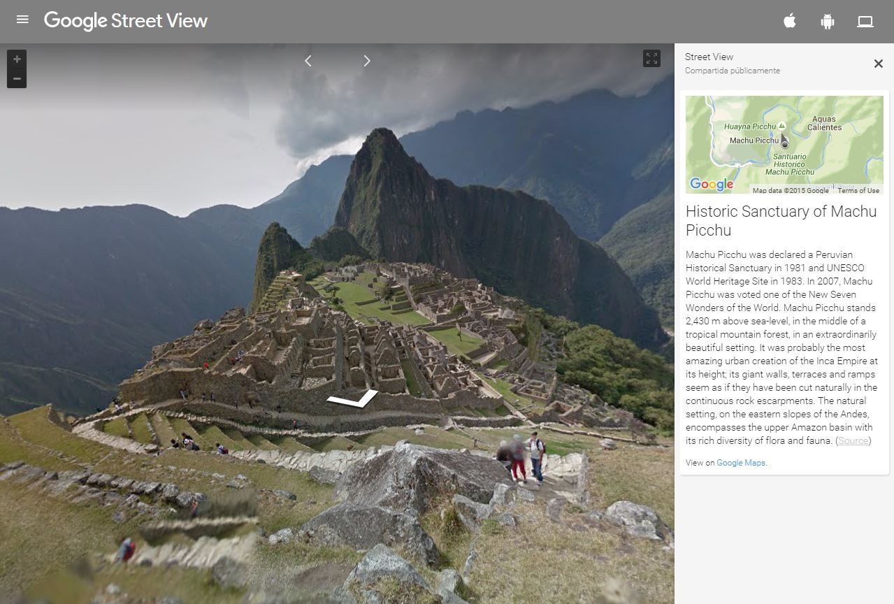 Google Street View ahora te permite visitar Machu Picchu