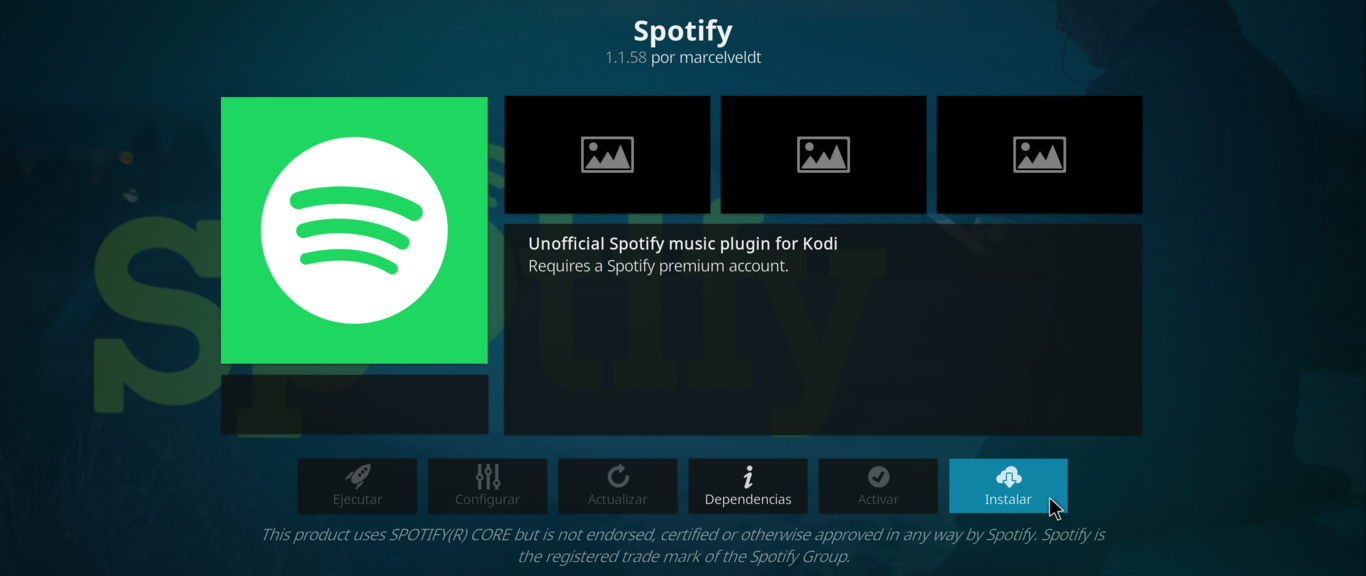 Kodi: cómo instalar un addon para escuchar música de Spotify