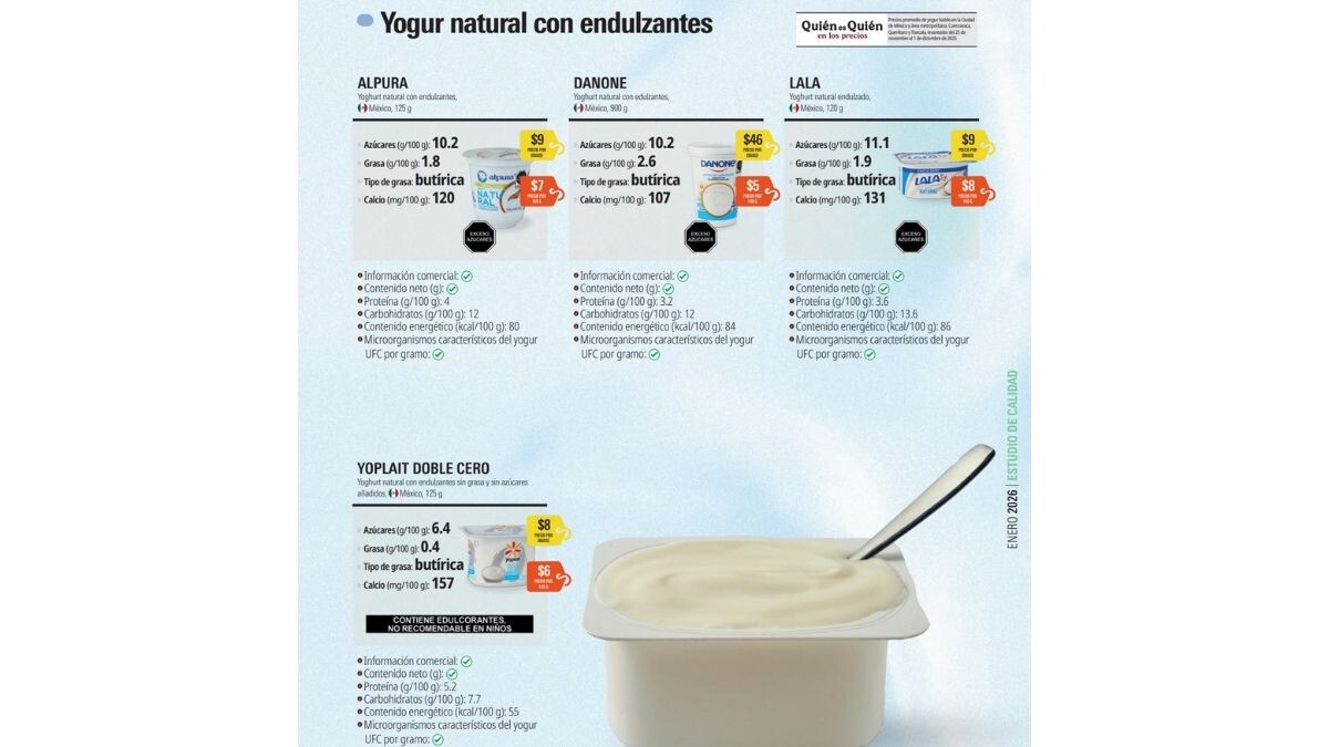 Estas son las 6 marcas de yogurt natural económicas que Profeco ...