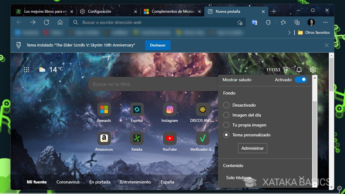 Cómo personalizar Microsoft Edge para cambiar su aspecto y dejarlo como ...