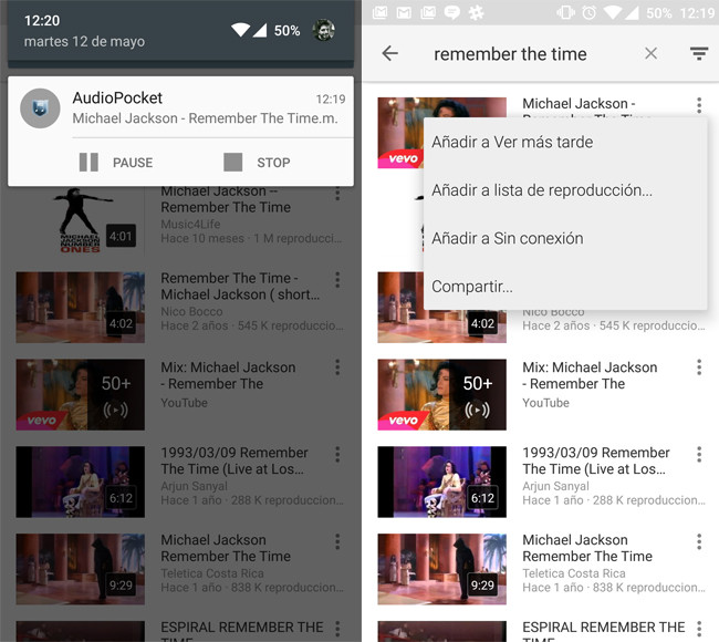 Cómo escuchar vídeos de YouTube en segundo plano sin root ni Music Key