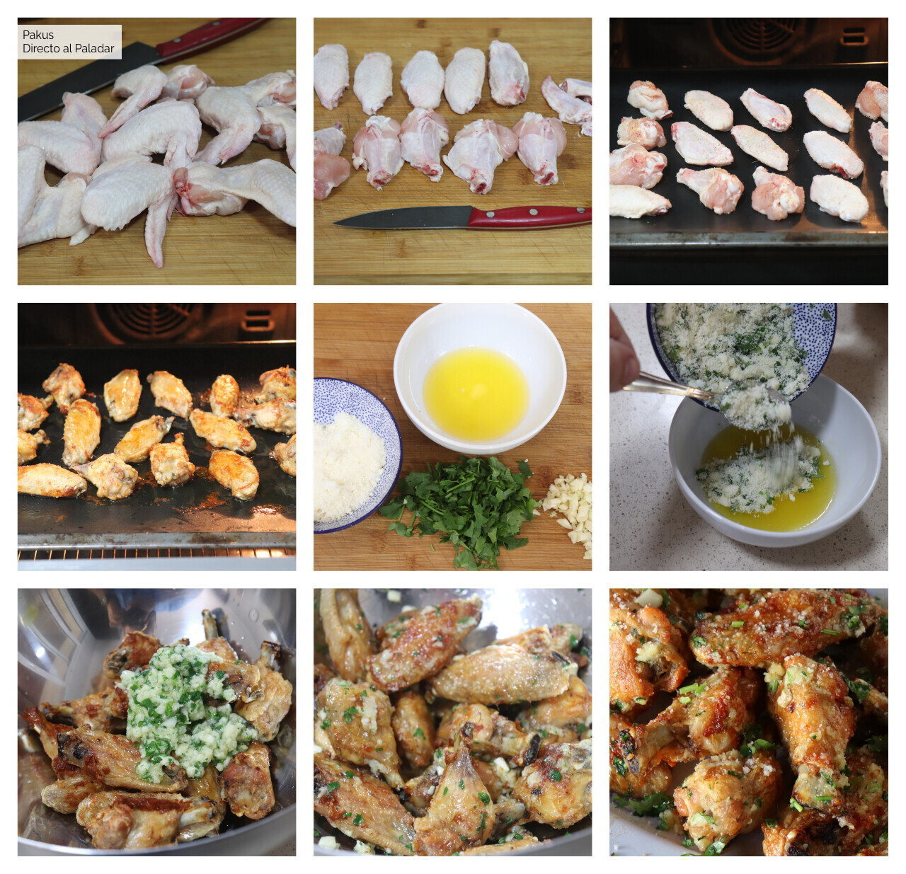 Receta de alitas de pollo al horno con ajo y queso parmesano: una ...