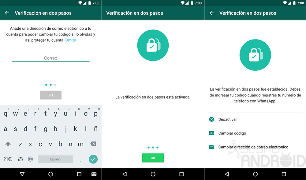 WhatsApp: Cómo activar la verificación en dos pasos