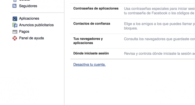 Cómo eliminar, o desactivar, tu cuenta de Facebook