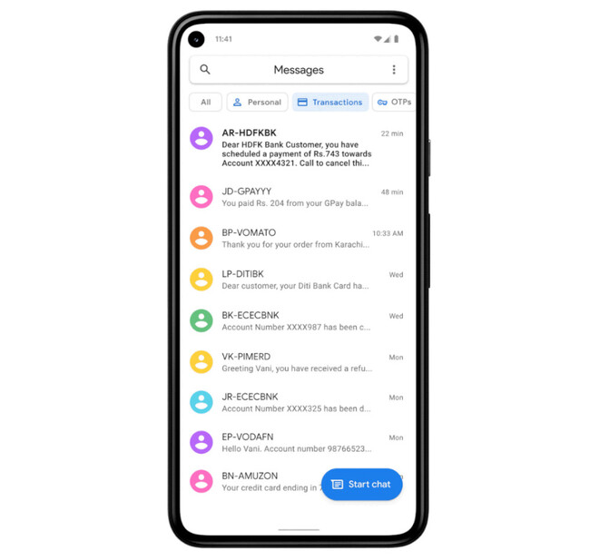 Mensajes de Google borrará por ti los SMS con códigos de un solo uso