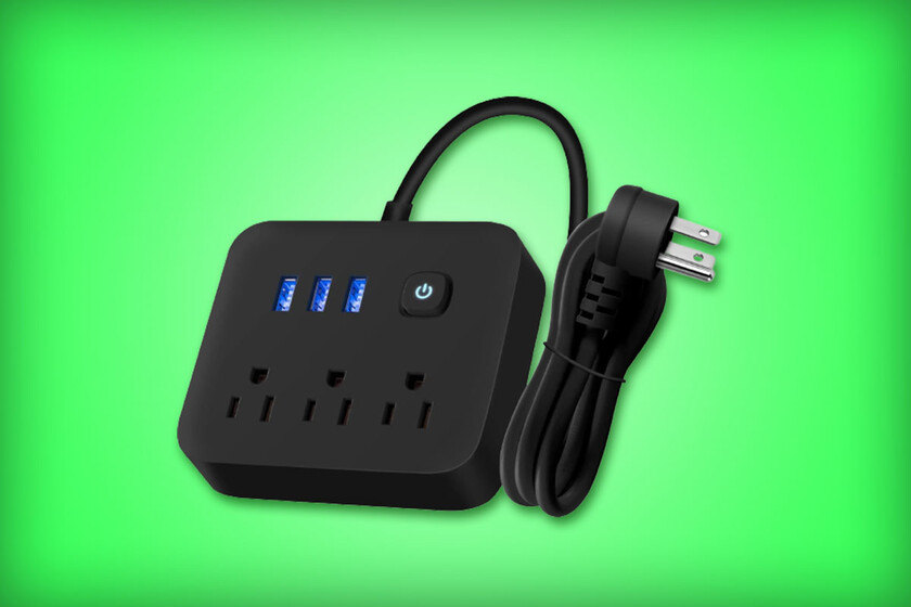 Multicontacto inteligente con tres USB y tres enchufepara cargar ...