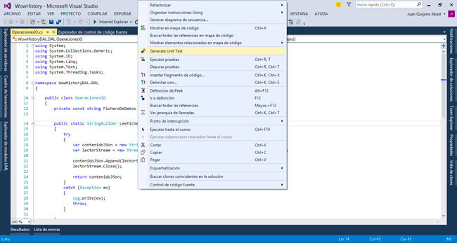 Unit Test Extension para Visual Studio llega a Release Candidate