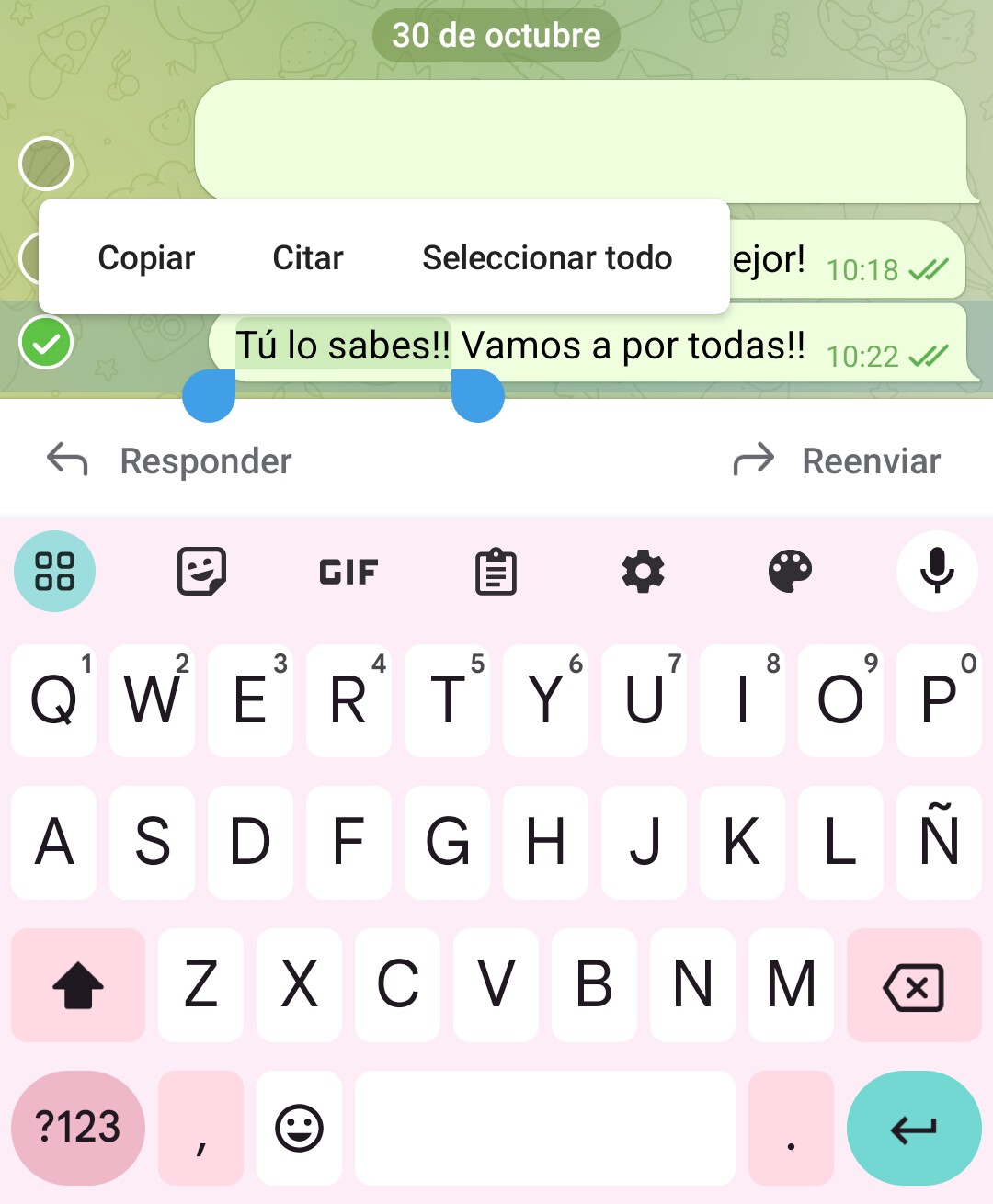 Cómo citar mensajes en Telegram para responder solo a una parte de un ...