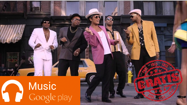 Descarga gratis Uptown Funk en Google Play Music