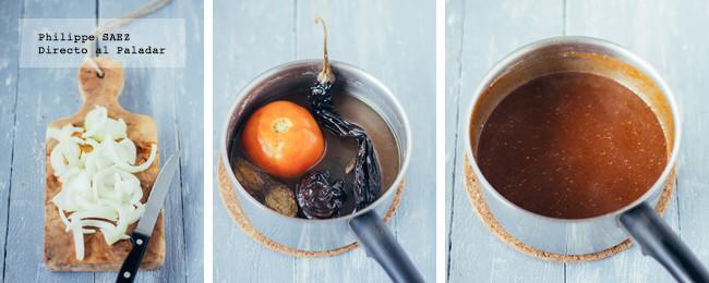 Tarta de pollo a los tres chiles. Receta