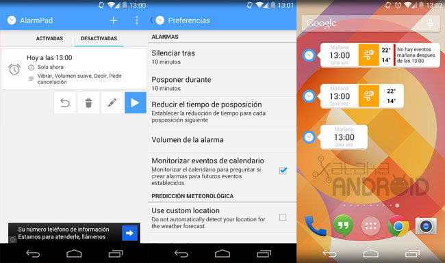 AlarmPad para Android, un despertador que tras sonar nos informará del ...