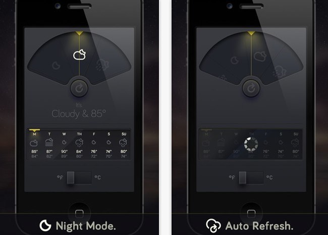 Weather Dial, el minimalismo no está reñido con la meteorología (iOS)