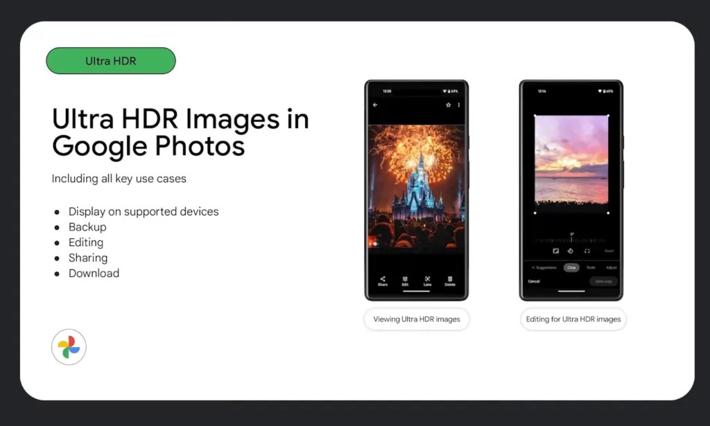 Google Fotos da la bienvenida a Android 14: comienza el soporte para el nuevo Ultra HDR